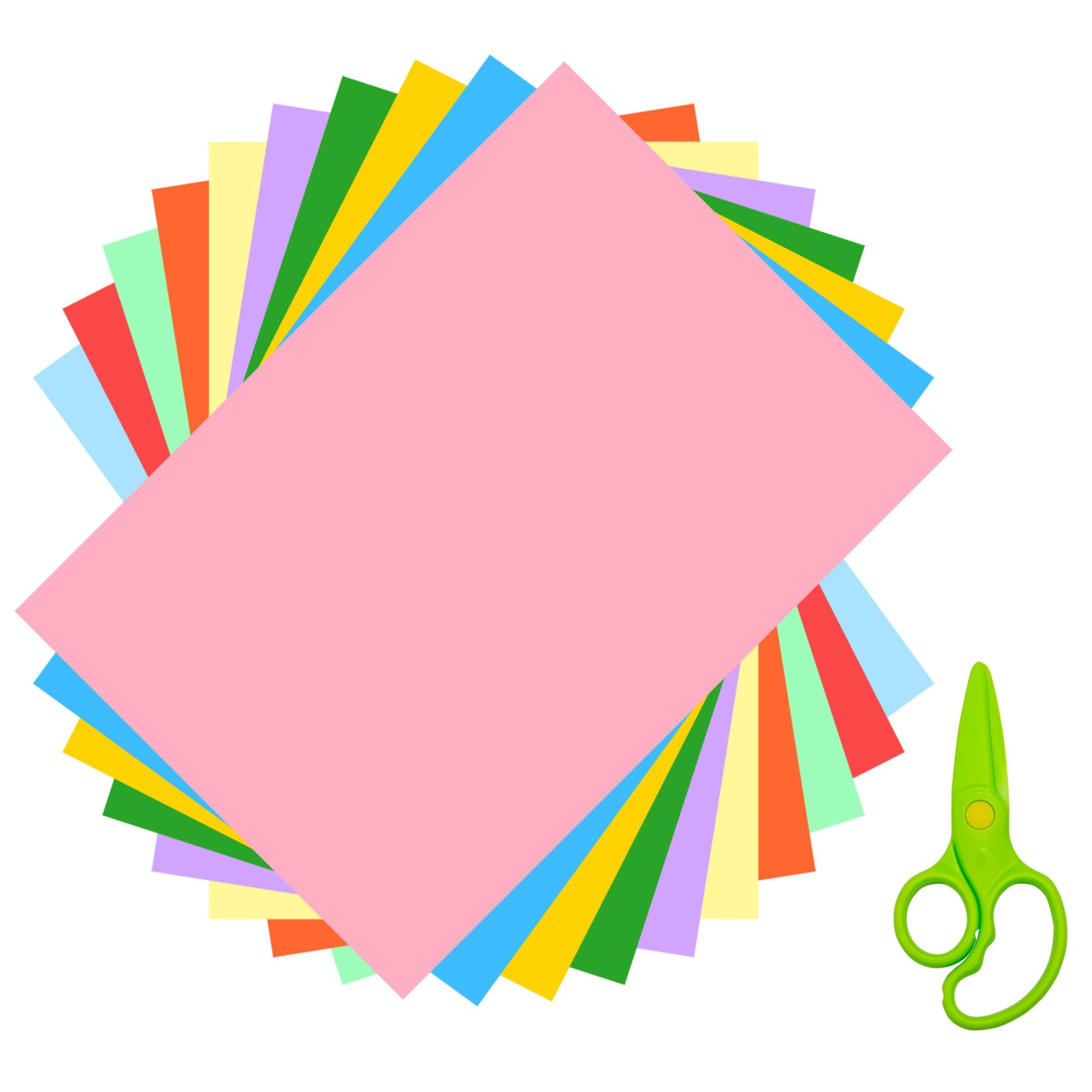 AIMI Construction Paper 100 JKF25 Sheets Assorted Colors for Kids ...