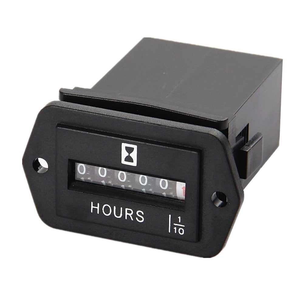 AIMILAR Mechanical Hour Meter AC 110V-250V for Small Engines, Boats, Generators and More - 6 ...