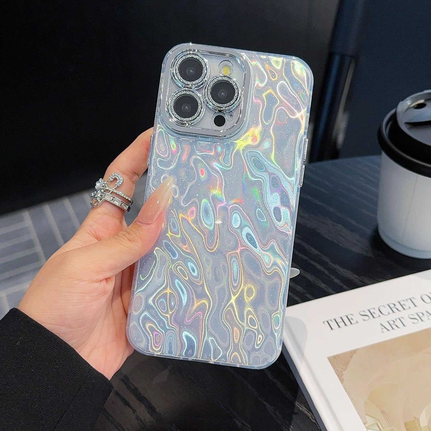 AIMIMI-Case For Iphone 13 Pro Max Case Cute Sparkle Lens Protector ...