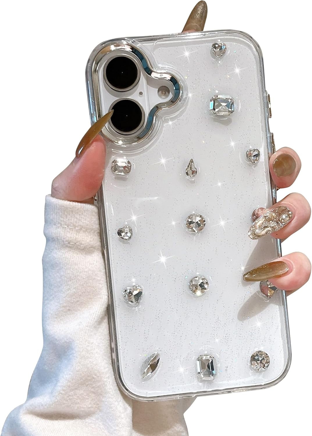 AIMIMI-Case For Iphone 16, Bling Glitter 3D Diamond Phone Case Cute ...