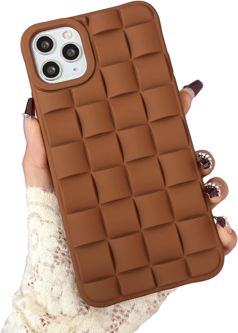 AIMIMI-Compatible Iphone 11 Pro Case, Cute 3D Plaid Desgin Case Soft Tpu Full Protection ...