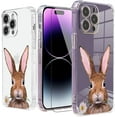 AIMIMI-Floral Case For Iphone 15 Pro With Floral Bunny Design,Bunnies ...
