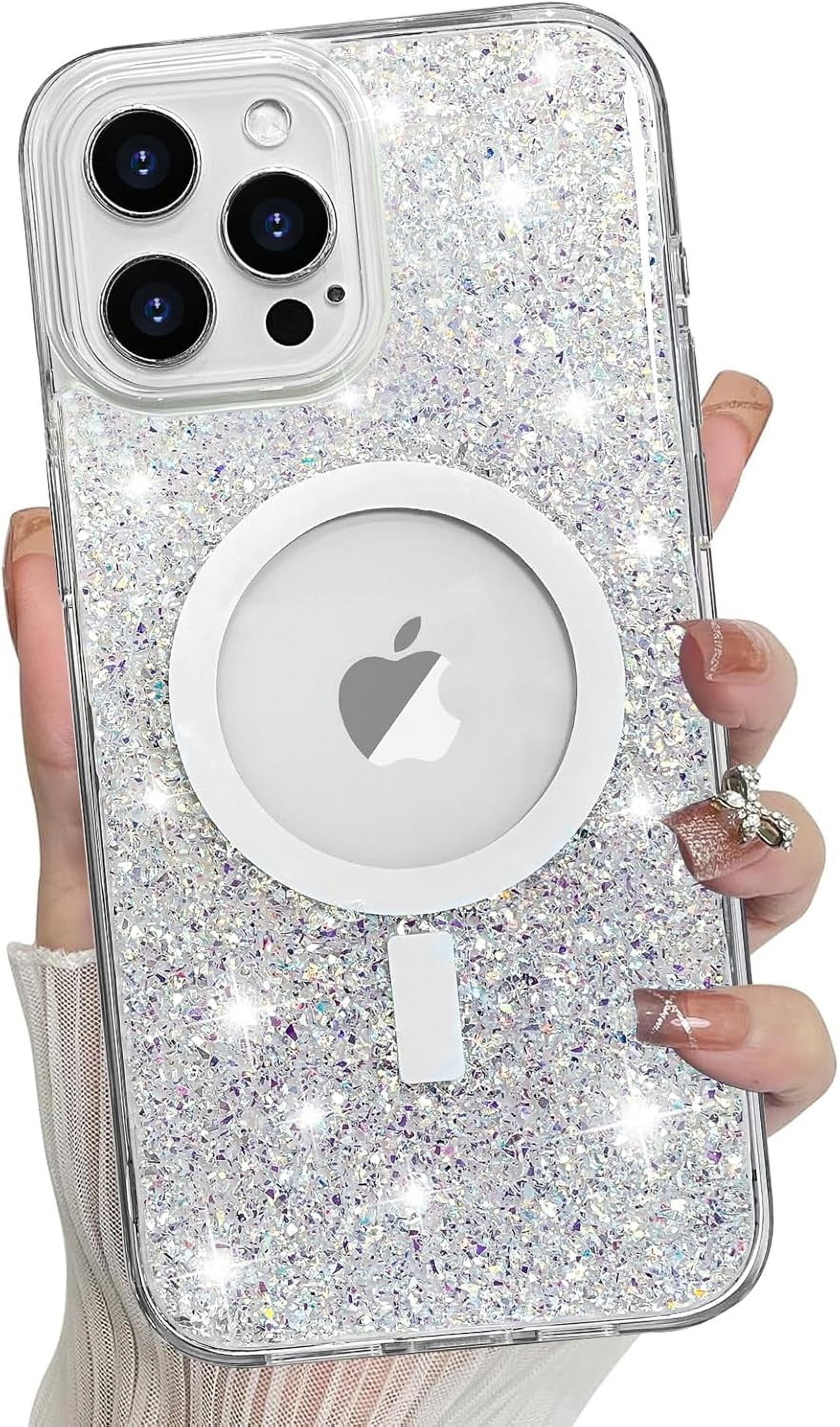 AIMIMI-For Iphone 12 Pro Max Case, Sparkly Glitter Bling Back, Magnetic ...