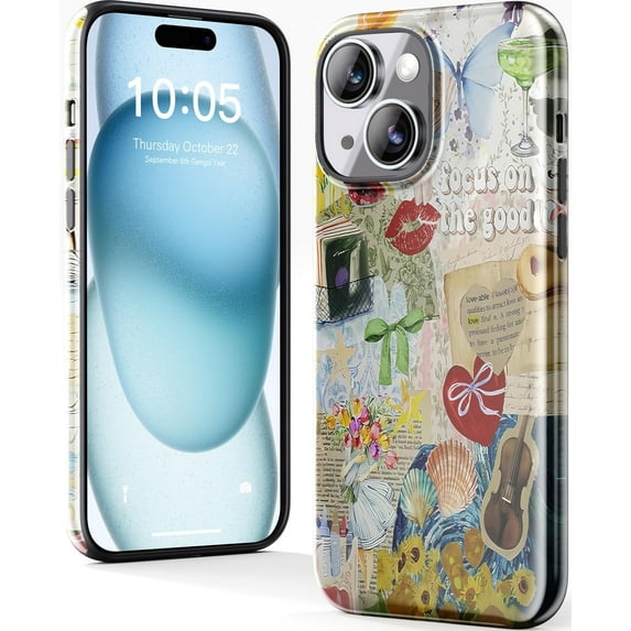 AIMIMI-For Iphone 13 Mini Case - Wireless Charging Compatible - Dual ...