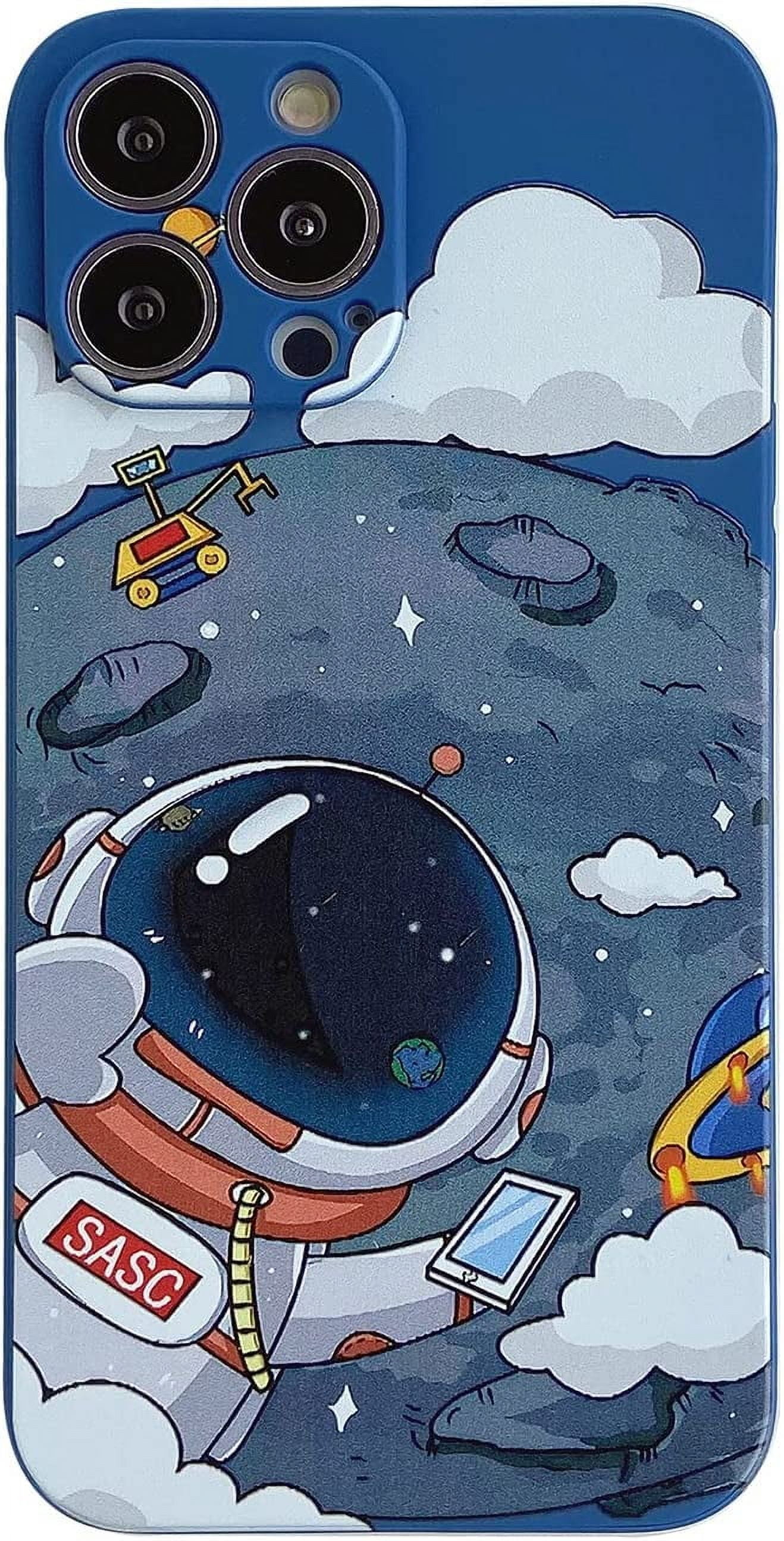 AIMIMI-For Iphone 13 Pro Cute Case, Cool Cartoon Astronaut Planet Moon ...