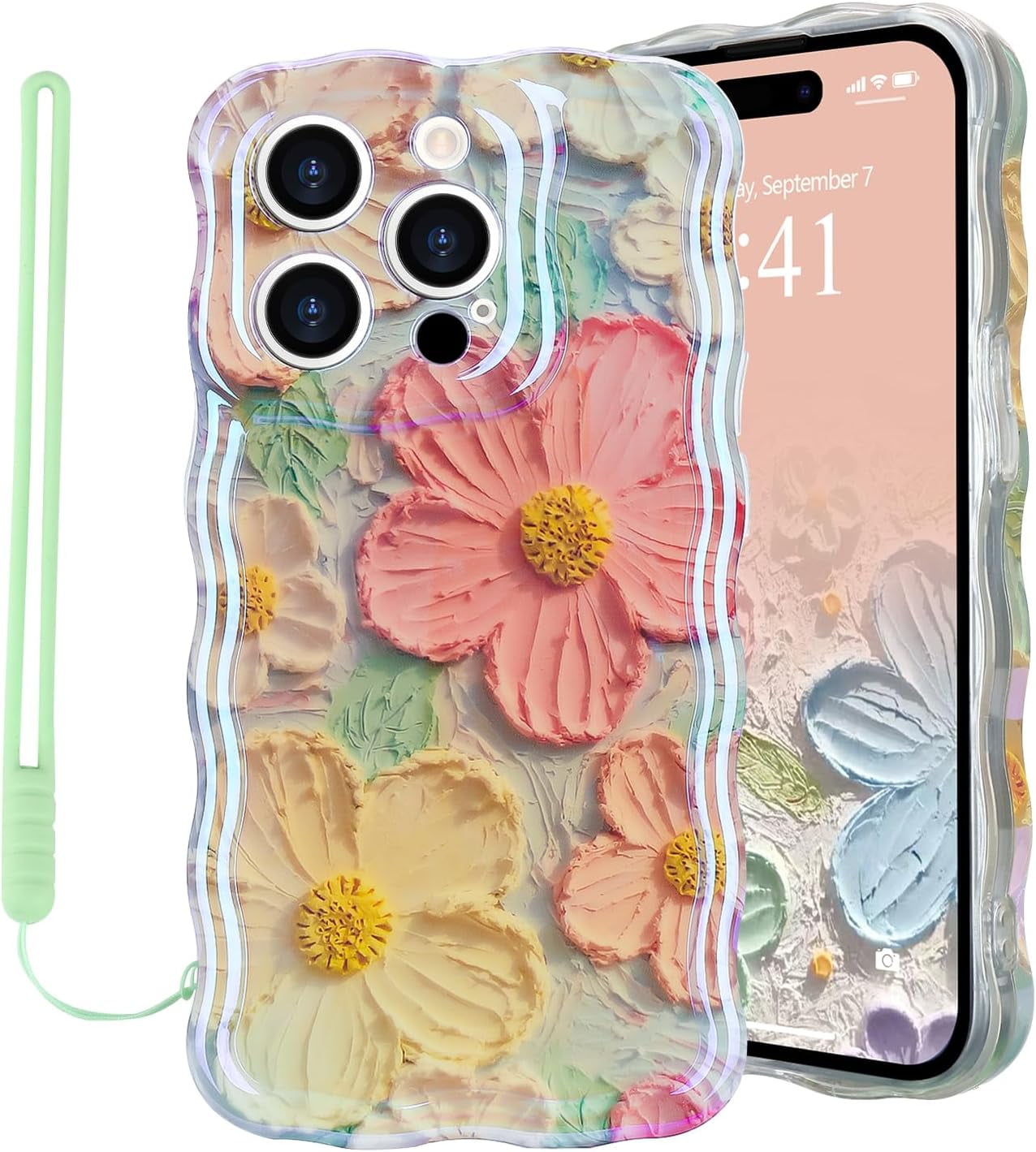 AIMIMI-For Iphone 13 Pro Max Case For Women Girls, Cute Floral Colorful ...