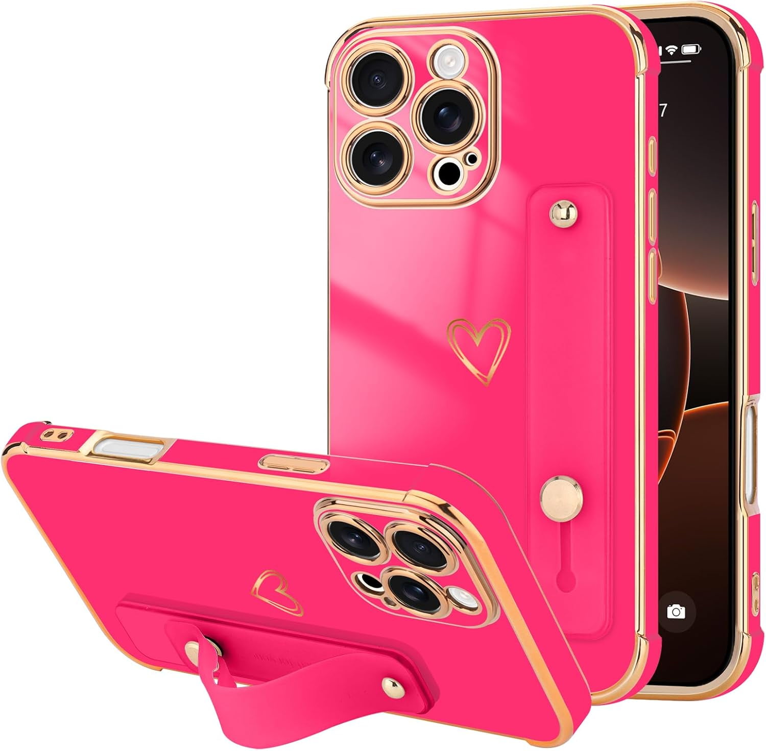 AIMIMI-For Iphone 16 Pro Max Case For Women Girls, Bling Luxury Plated ...