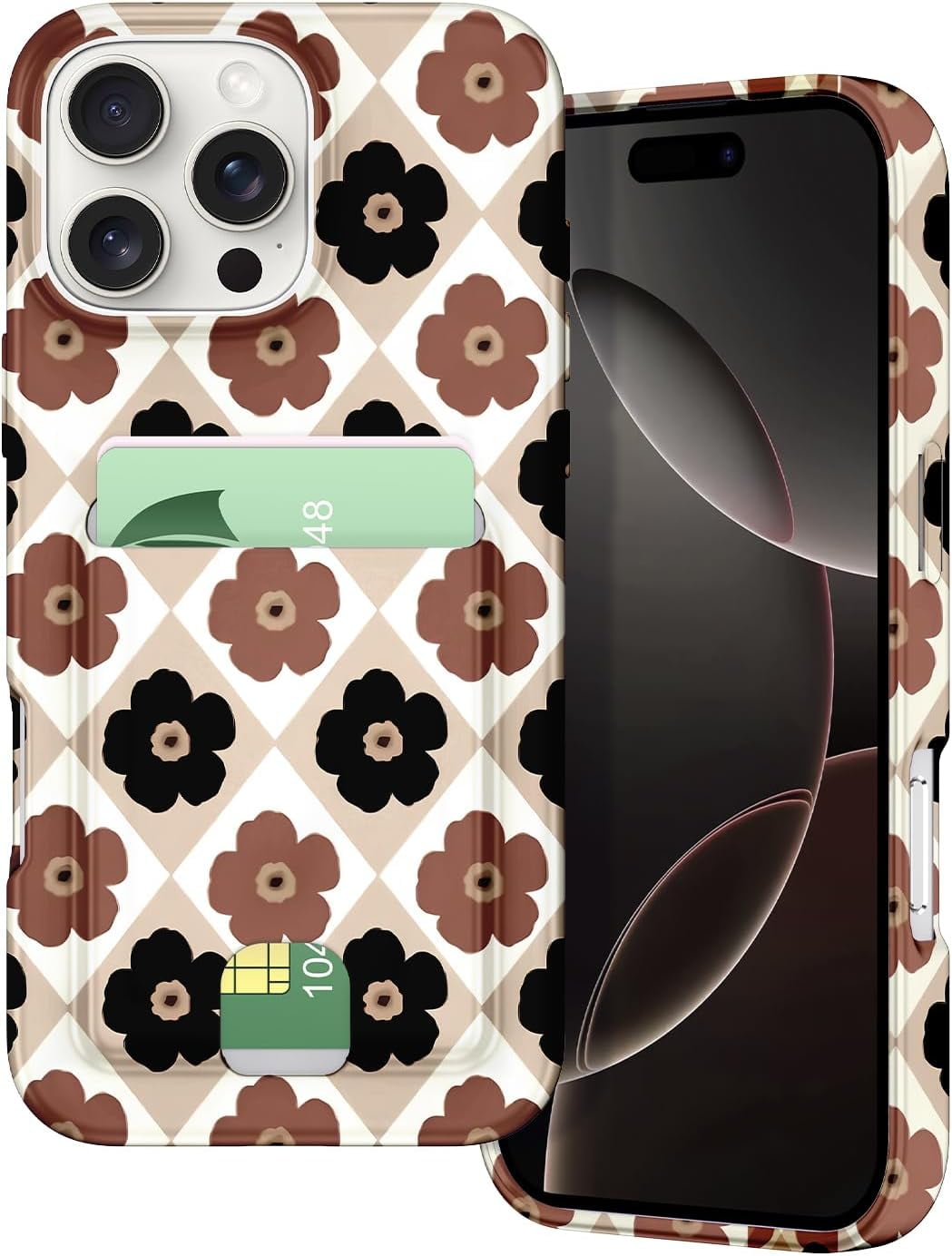 AIMIMI-For Iphone 16 Pro Wallet Case Card Holder Slot Slim Fit Flexible ...