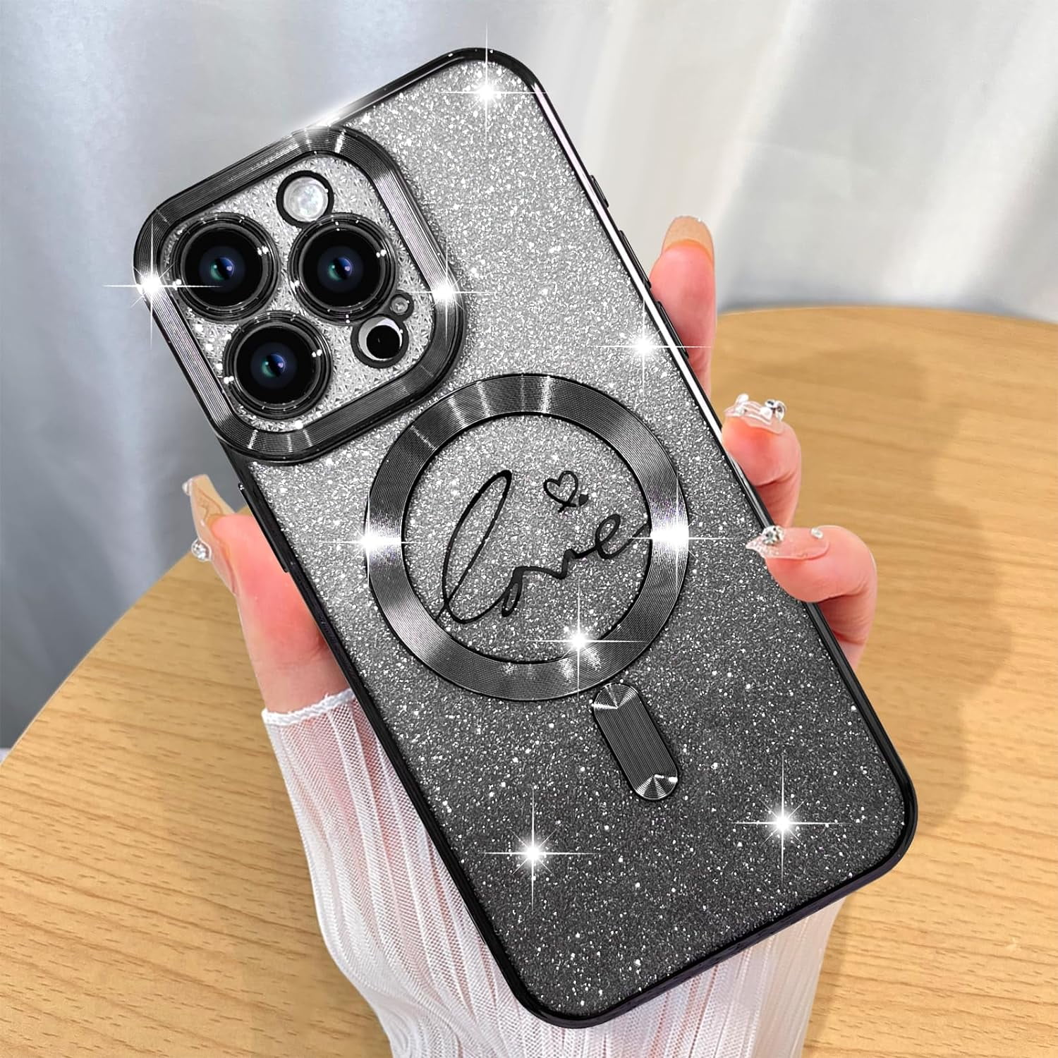 AIMIMI-Magnetic Case Designed For Iphone 15 Pro Max Glitter Case Luxury ...