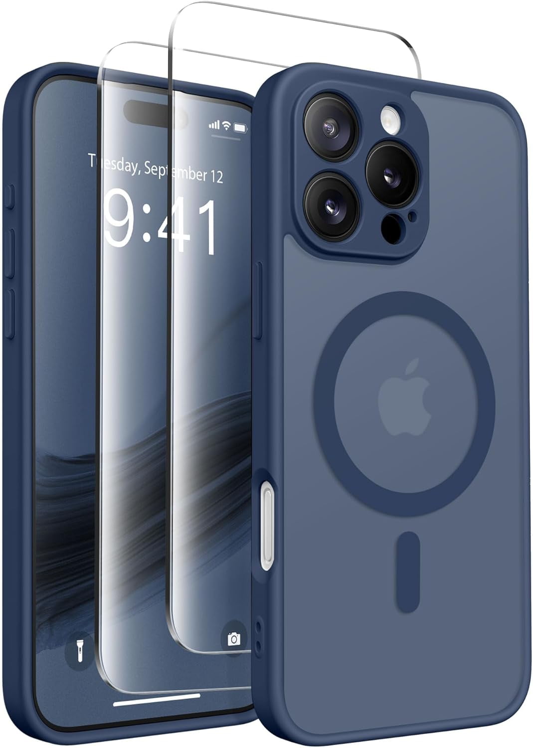 AIMIMI-Magnetic Compatible With Iphone 16 Pro Max Case, Upgraded [Full Camera Protection ...