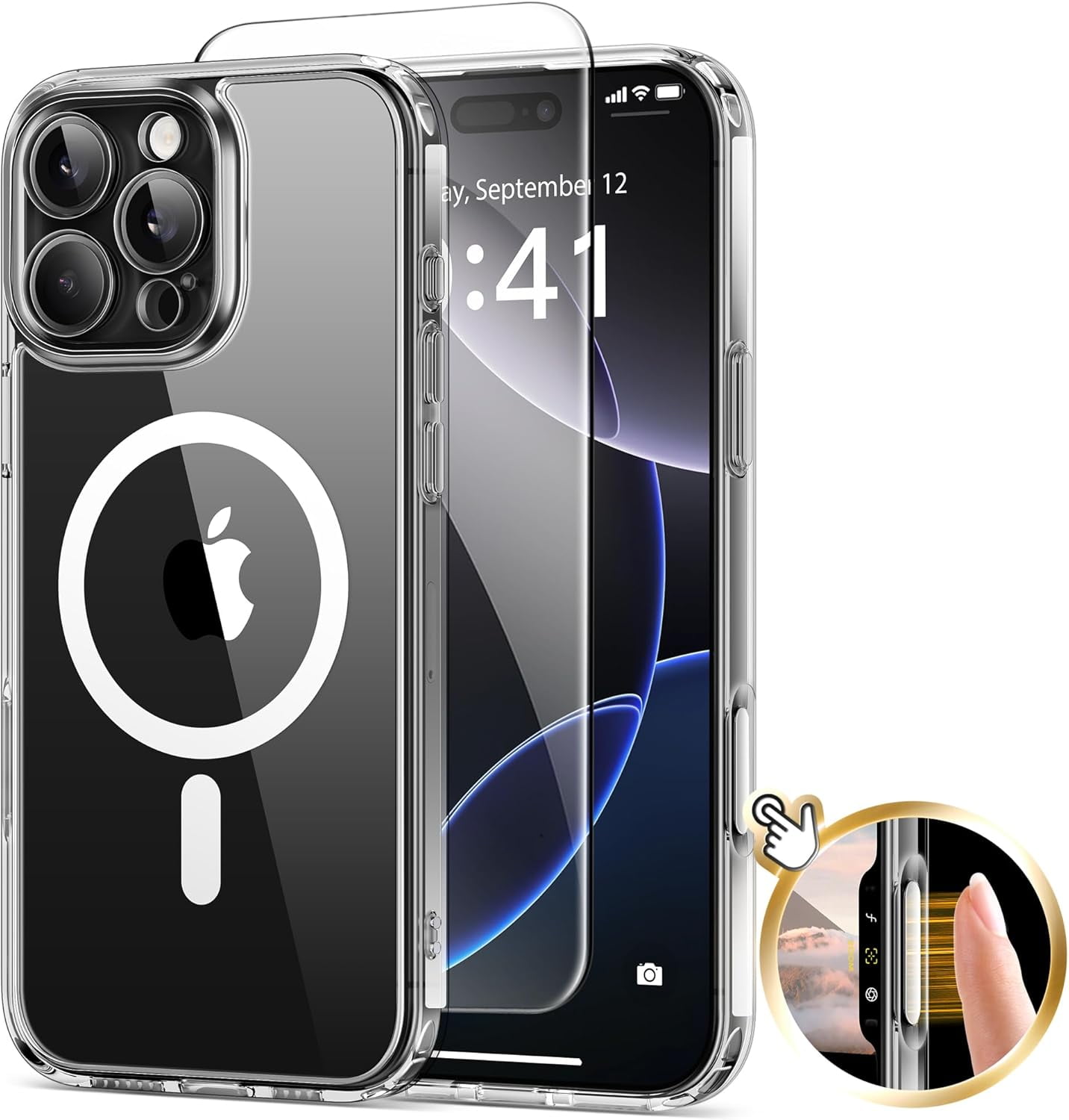 AIMIMI-Magnetic For Iphone 16 Pro Case With Camera Control Capture Button,Compatible With ...