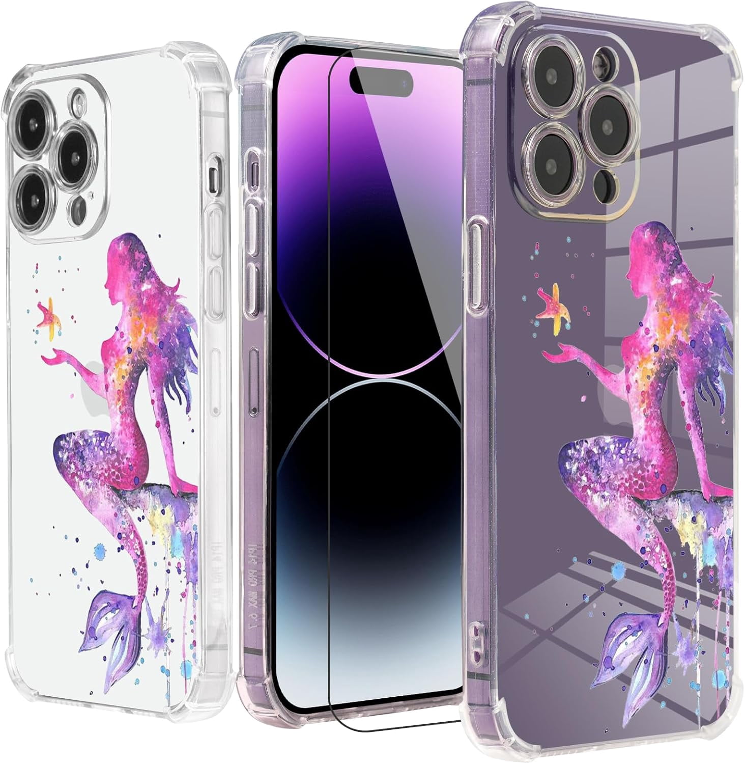 AIMIMI-Mermaid Case For Iphone 15 Pro Max With Sea Mermaid Design ...