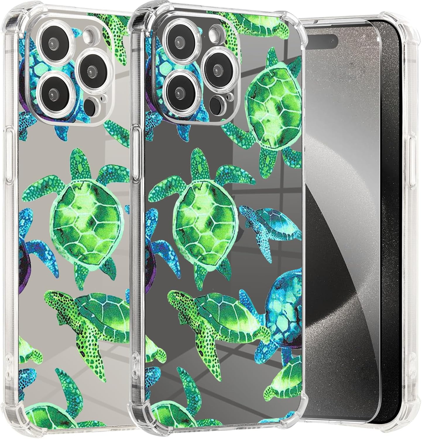 AIMIMI-Turtles Case For Iphone 16 Pro Max With Sea Turtles Design,Arty Pattern With Screen ...