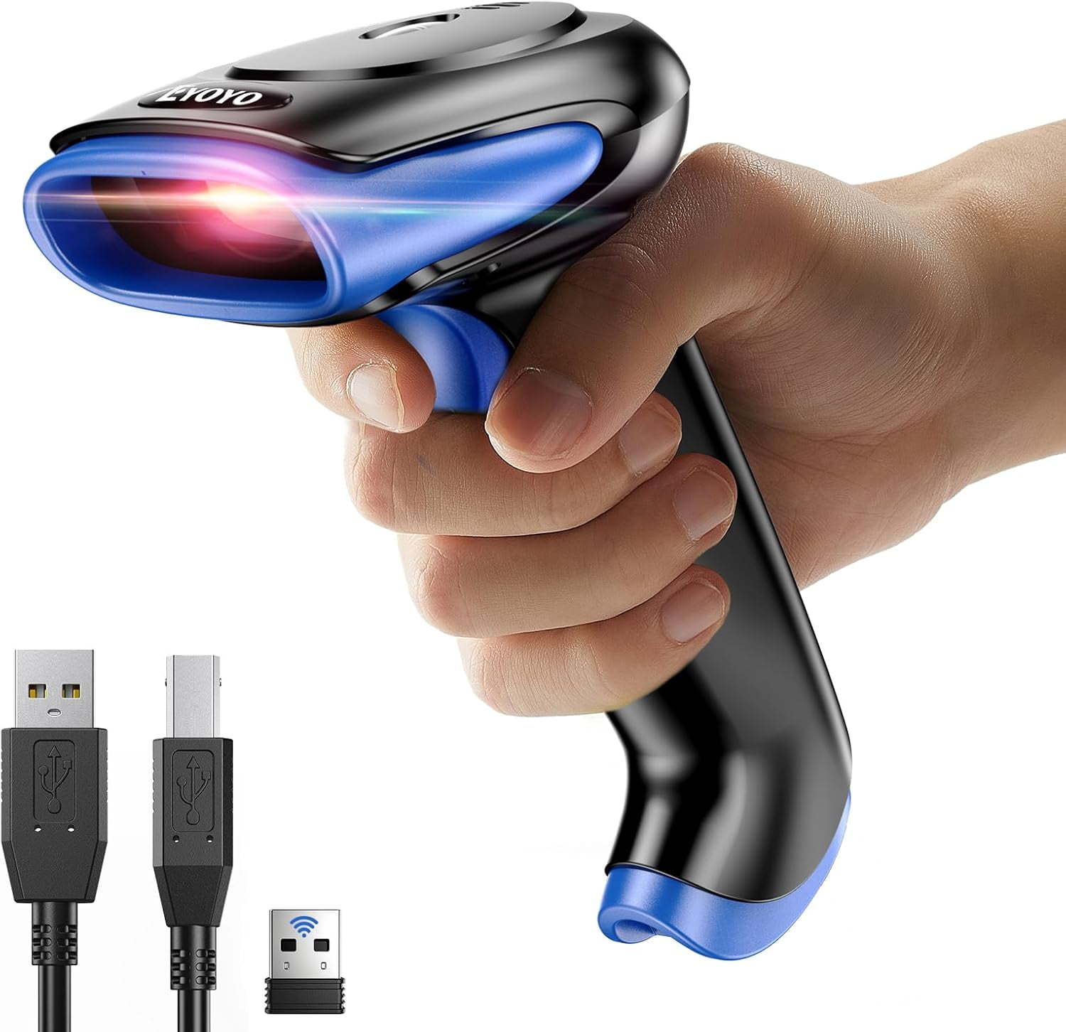 AIMPIRE 2D Bluetooth Barcode Scanner Wireless, 2500mAh Handheld ...