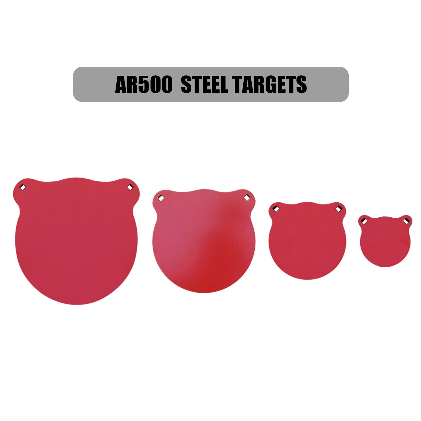 AIMPULSE 4"6"8"10" AR500 Steel Gong Target Combo Set - Walmart.com
