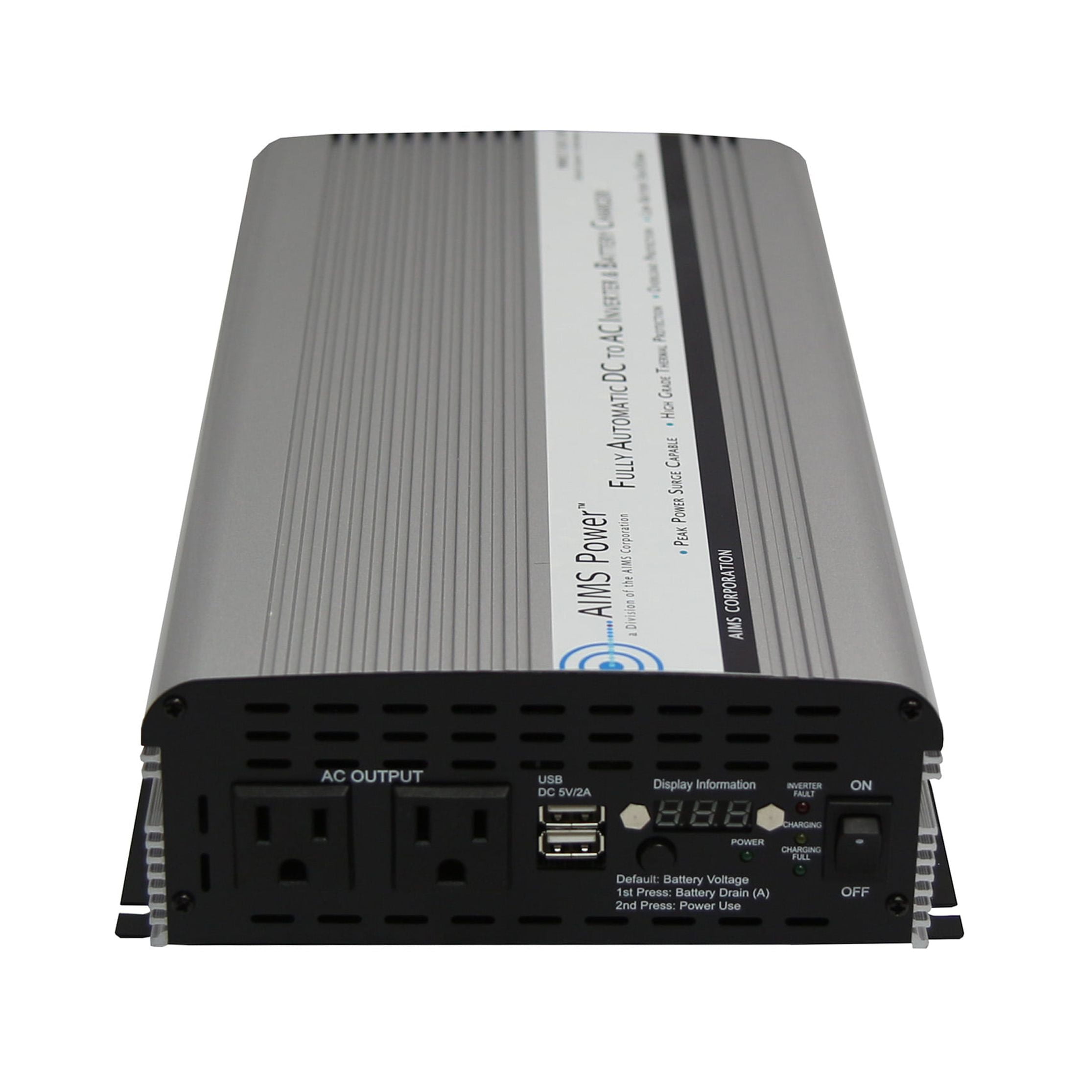 AIMS Power 1500W Modified Sine Inverter Charger with Transfer Switch ...