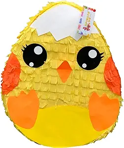 AINATA4U 2-D Yellow Easter Baby Chick Pinata out of Egg Shell Easter ...