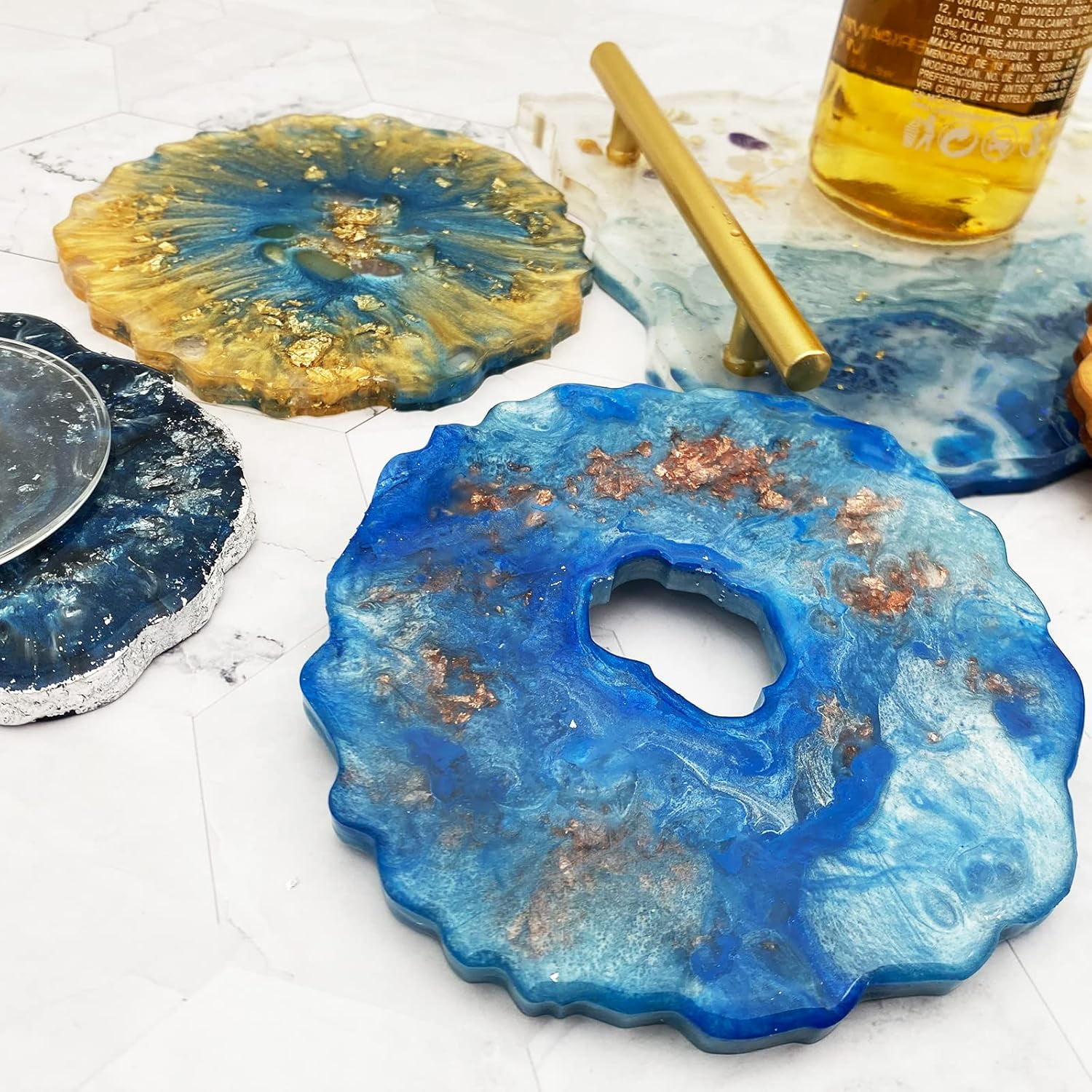 AINAZ Resin Tray Molds 5 in 1, Tray Molds for Epoxy Resin, Sturdy ...