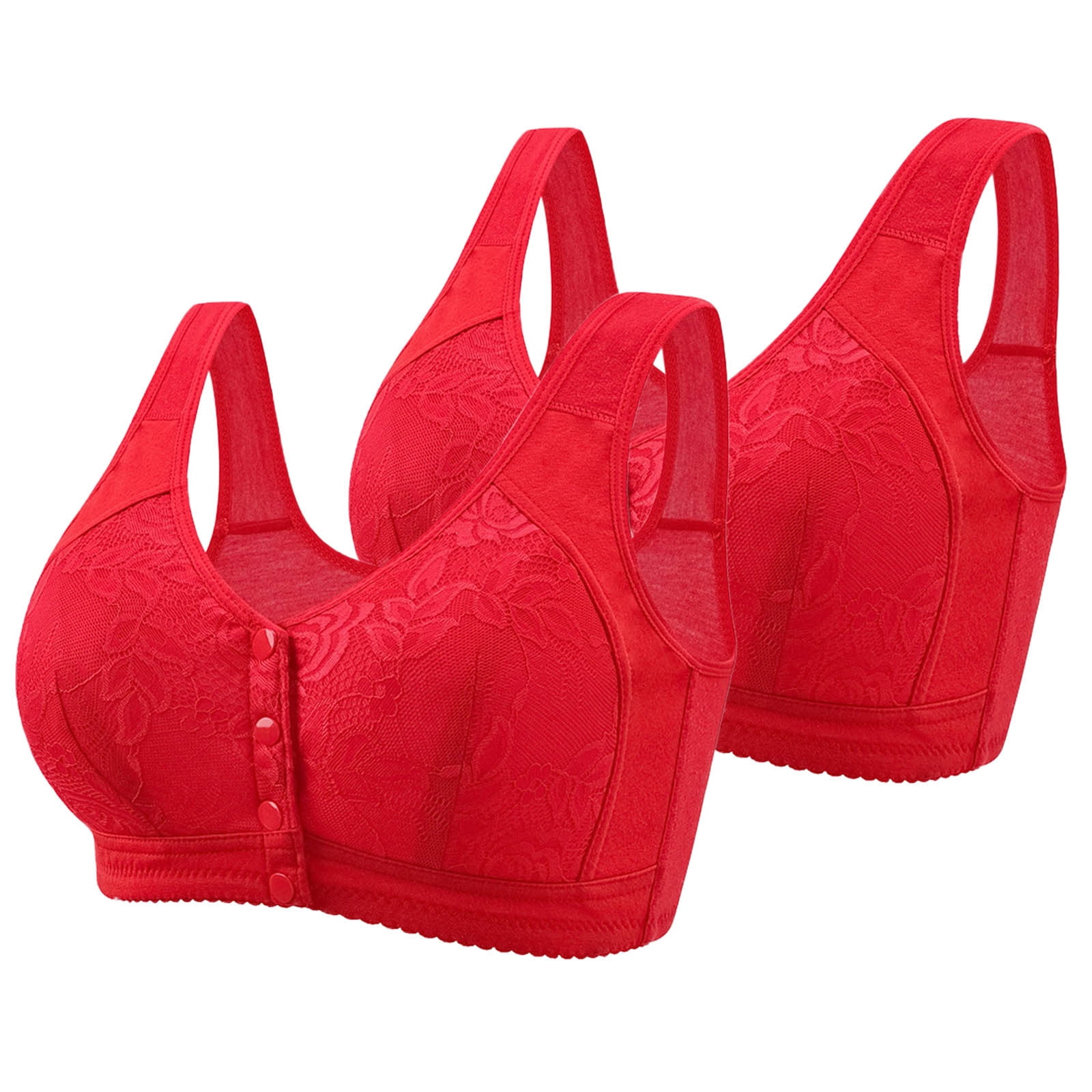 AINIYS 2PC Secure Fit Bra for Women Wireless Soft Cup Bra Breathable ...