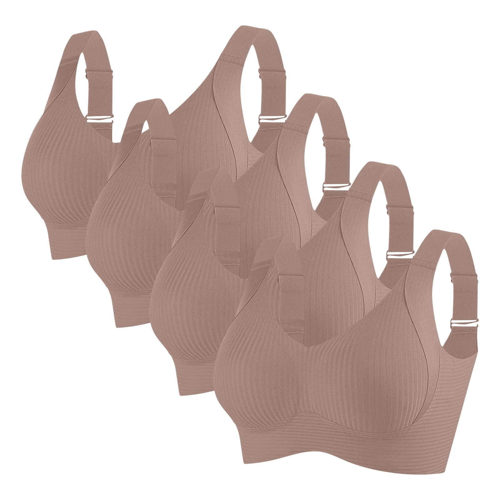 AINIYS 4PC Sleep Bras Soft Cup Bra Wireless Workout Gym Bra Sports Yoga ...