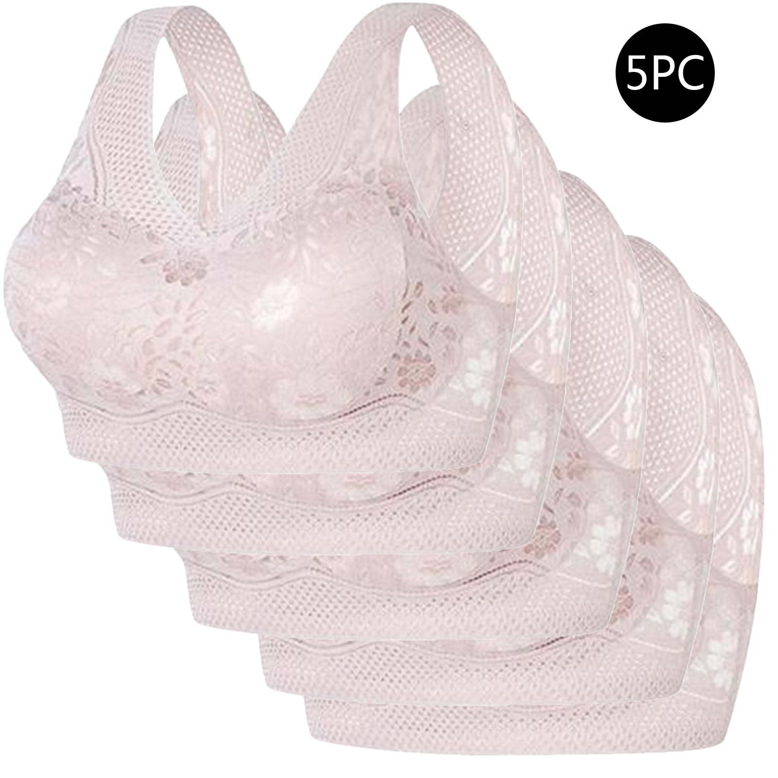 AINIYS 5PC Secure Fit Bra for Women Wireless Lift and Support Push-Up ...