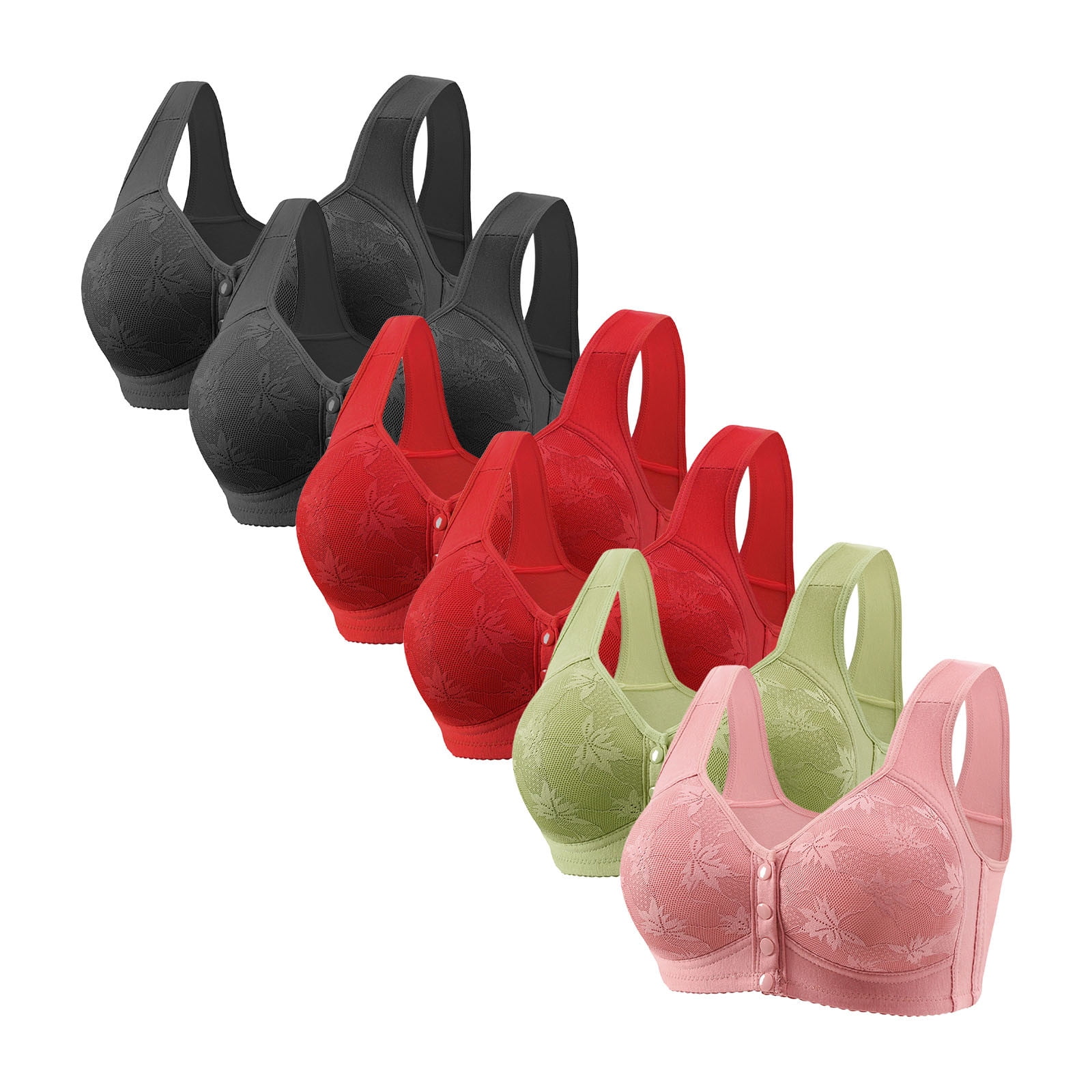 AINIYS 6PC Lift and Support Push-Up Bra Soft Cup Bra Women's Breathable ...