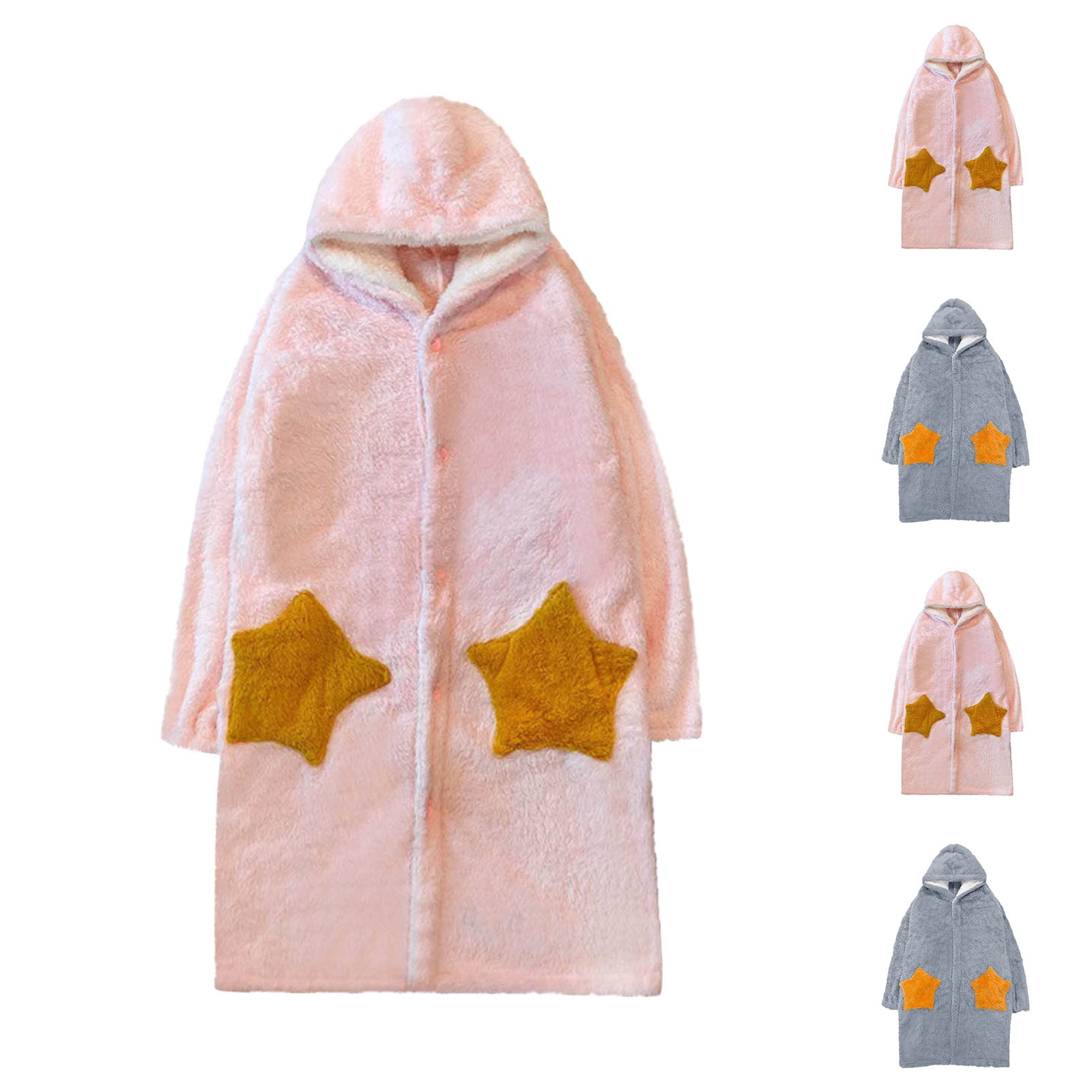AINIYS Bathrobe Long Sleeve Absorbent Cozy Velvet Nightwear for Women ...