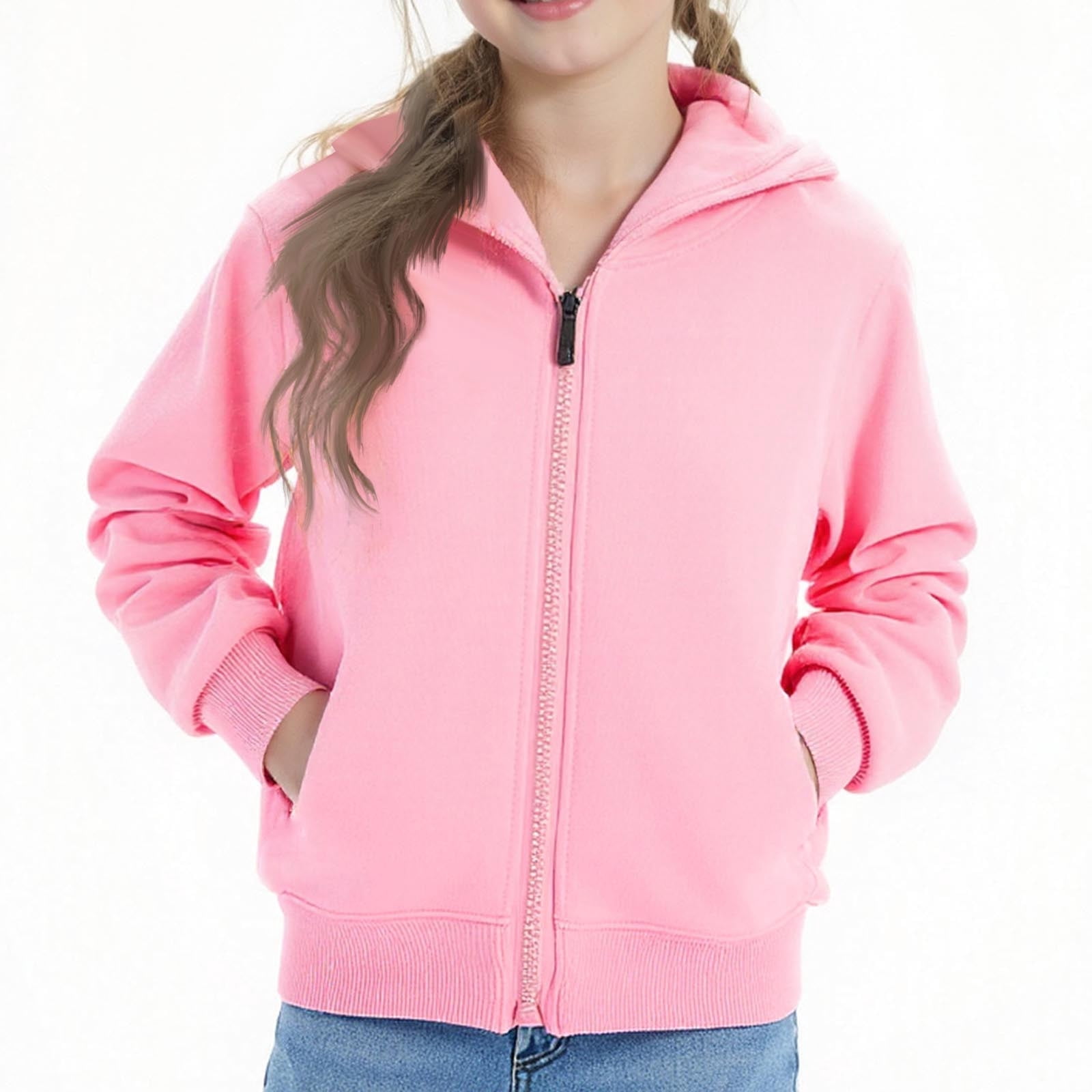 AINIYS Boys Girls Zip Hooded Sweatshirt Long Sleeve Casual Jacket Soft ...
