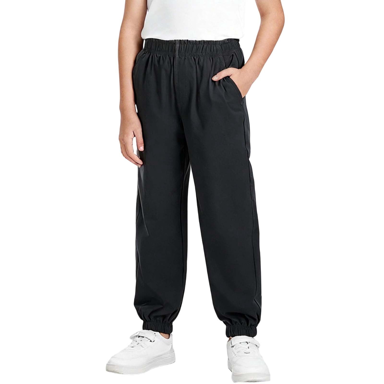 AINIYS Boys Kids Solid Elastic Cuffed Sweatpants Elastic Waist Soft ...