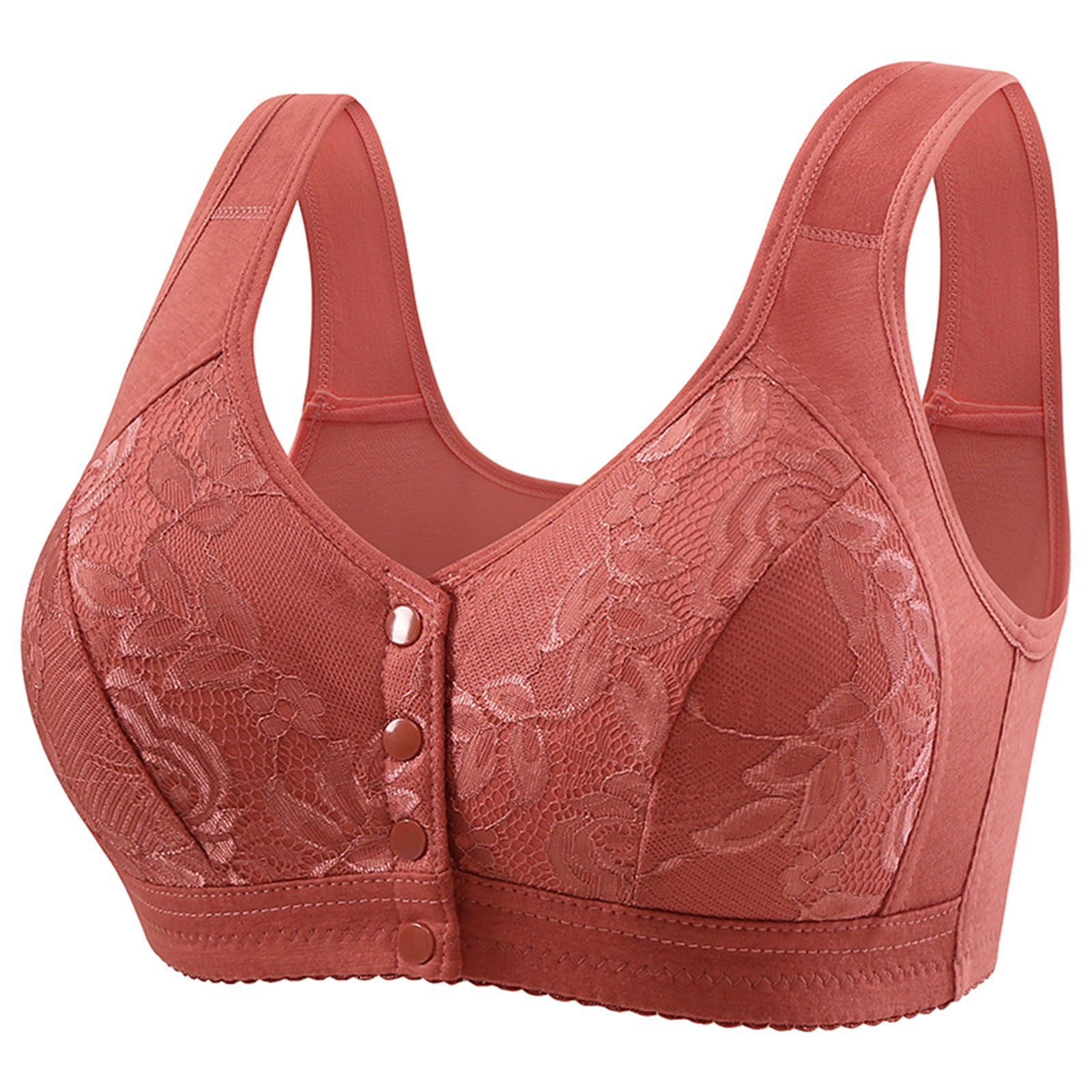 AINIYS Bralette Wireless Soft Cup Bra Plus Size Easy Off Bra with Wide ...