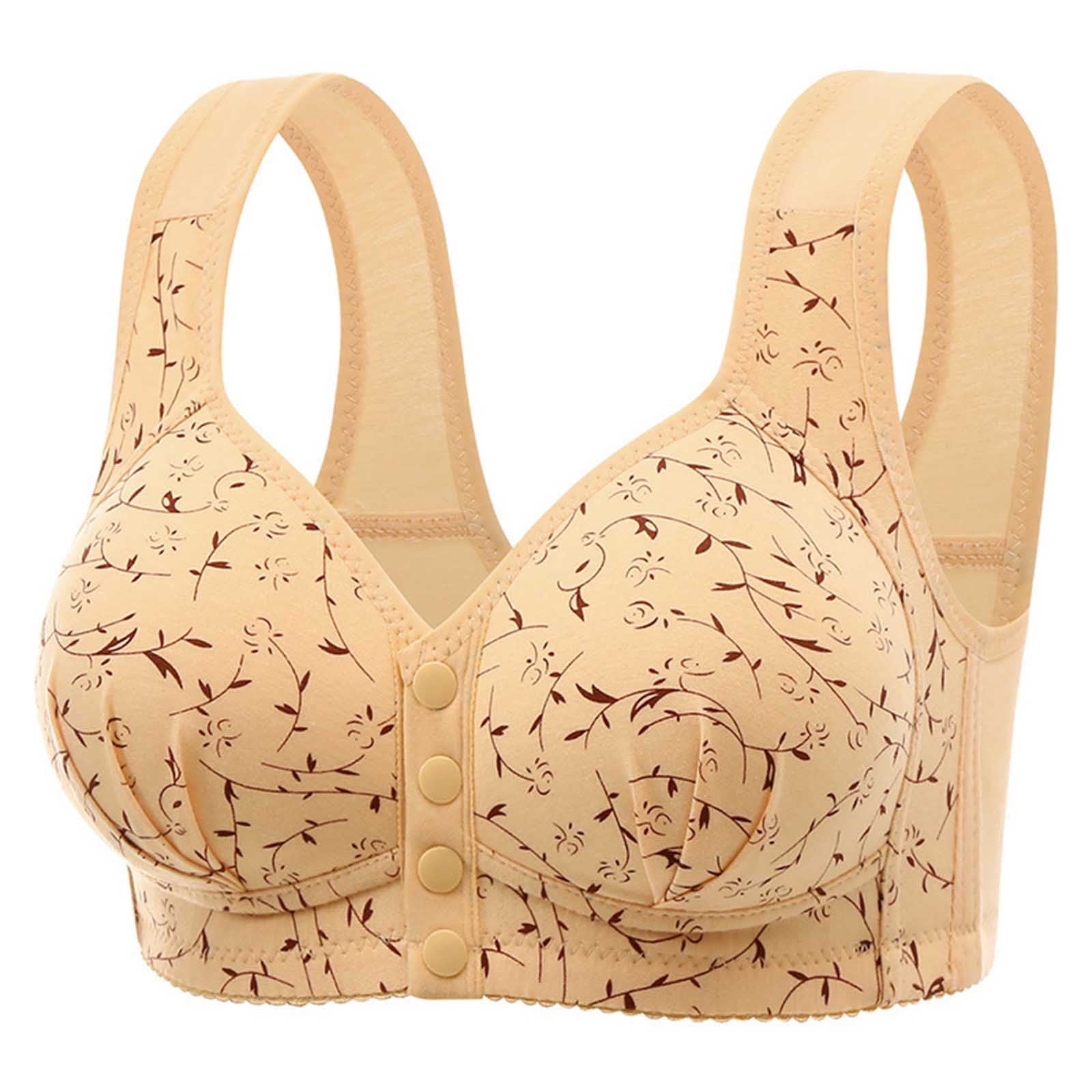AINIYS Easy Off Bra with Wide Straps Soft Cup Bra Wireless Breathable ...
