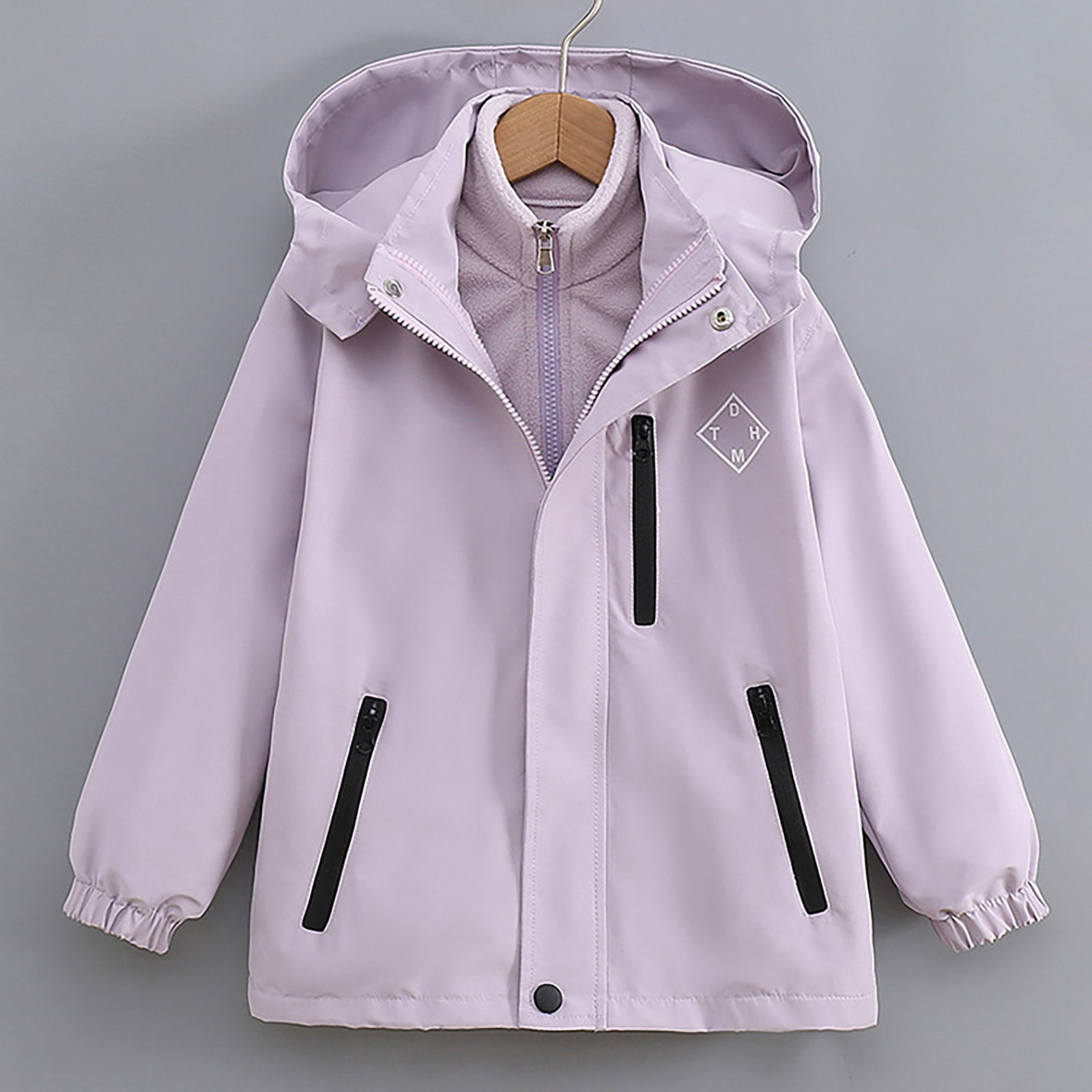 AINIYS Girl's Waterproof Ski Jacket with Detachable Hood Warm Winter ...
