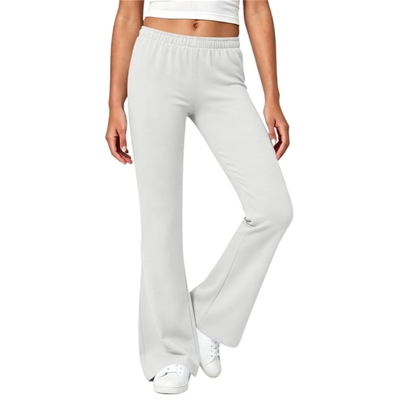 AINIYS Girls Kids Flare Pants Elastic Waist Stretchy Trousers with ...