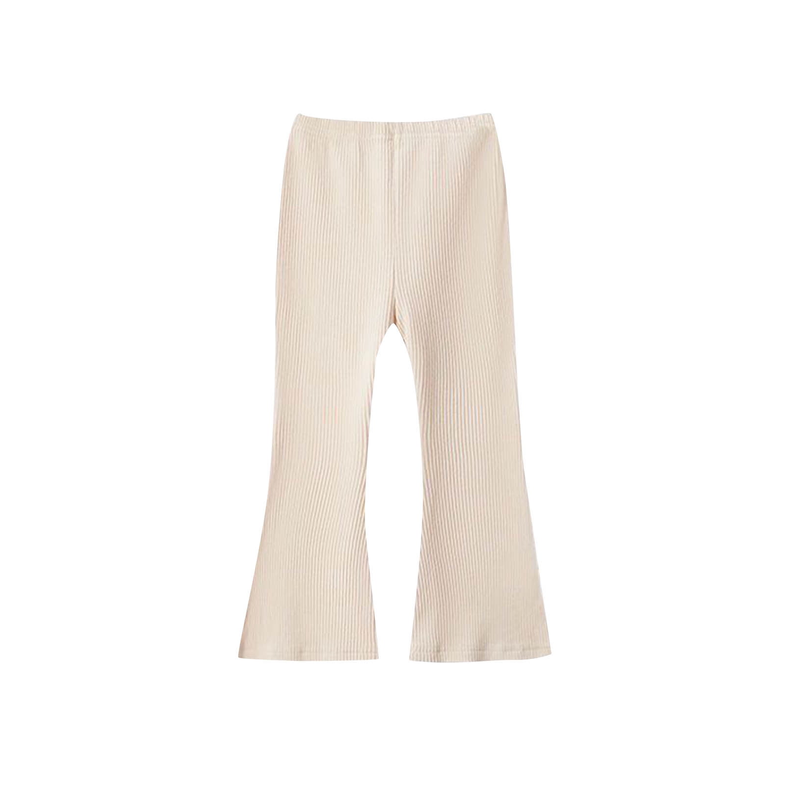 AINIYS Girls Kids Flared Knit Pants Elastic Waist Soft Stretch Trousers ...