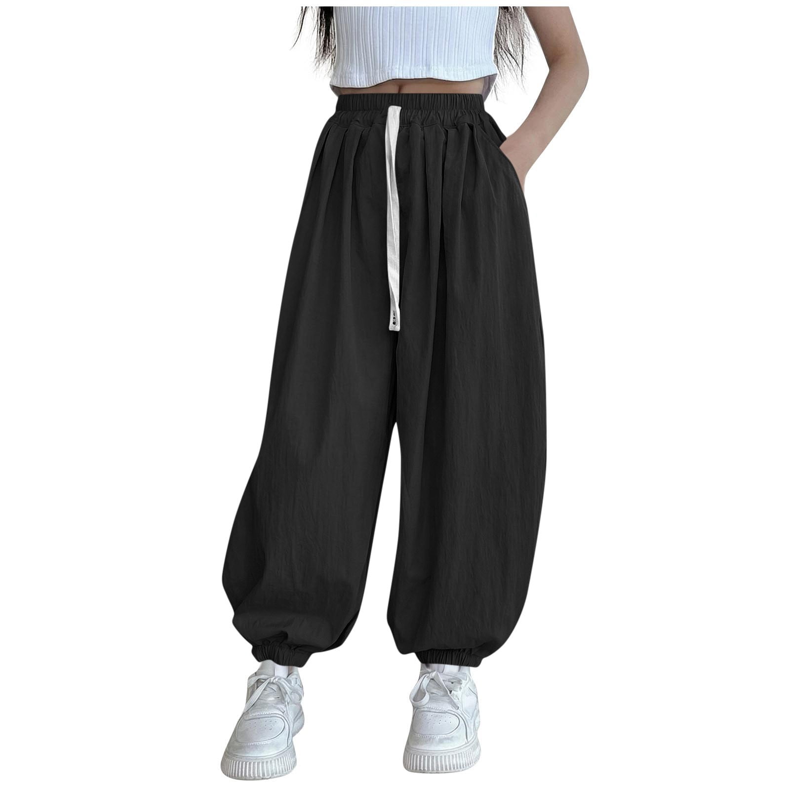 AINIYS Girls Kids Lantern Elastic Cuffed Pants Elastic Waist Cute ...