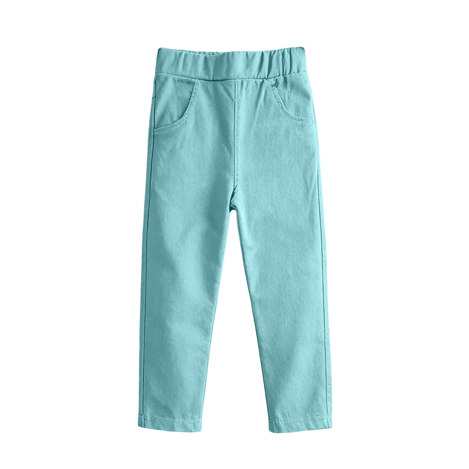 AINIYS Girls Kids Multi Color Basic Casual Pants Elastic Waist Skin ...