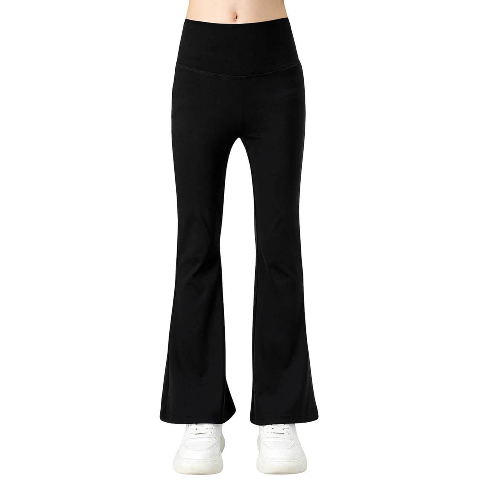 AINIYS Girls Kids Stretchy Flared Leggings High Waist Seamless Trousers ...