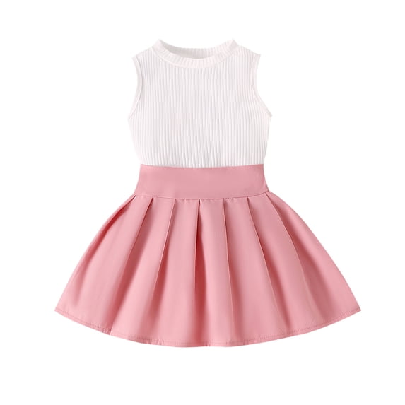 AINIYS Girls Sleeveless Crew Neck Pullover Flowy Cute Breathable Two ...