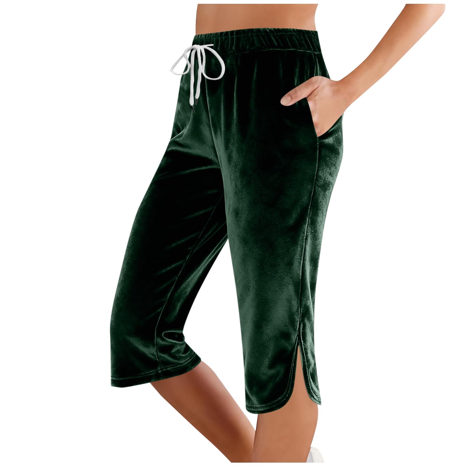 AINIYS High Waisted Straight Leg Durable Capris Pants for Women Vintage ...