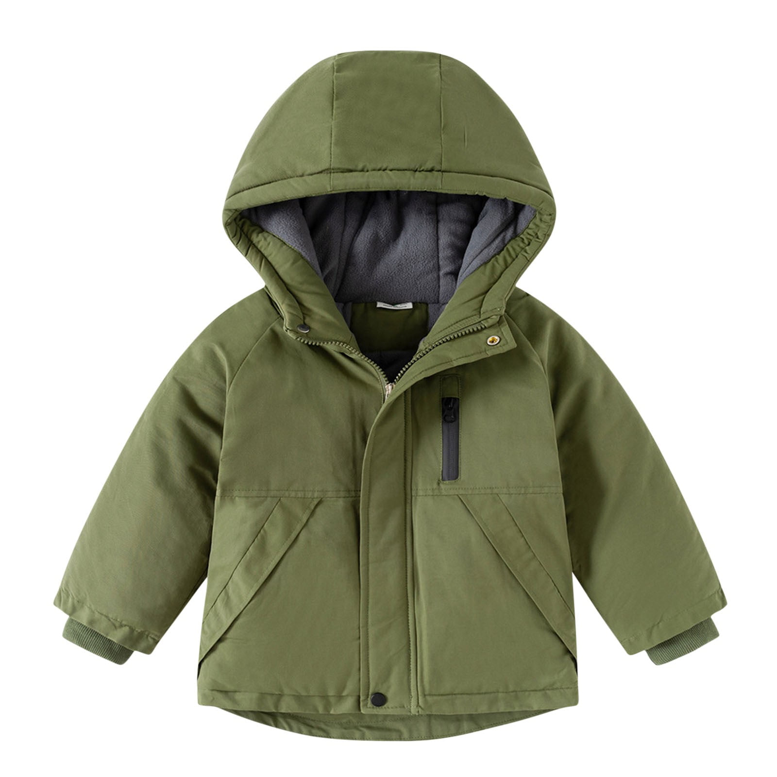 AINIYS Kids' Hooded Parka Jacket with Zipper & Button Closure Warm ...