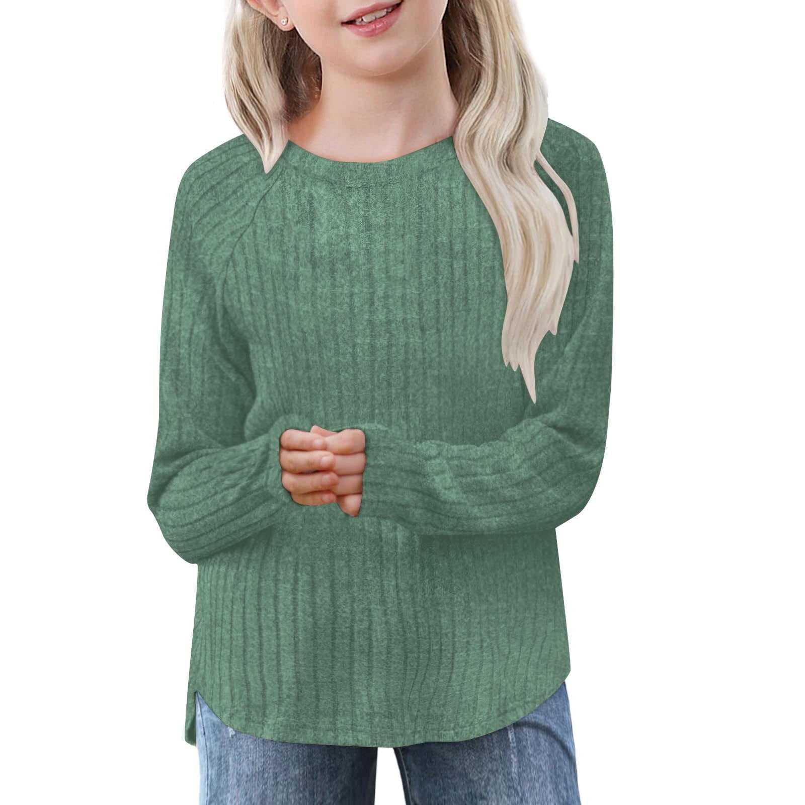 AINIYS Kids Solid Color Children Fashion Clothes Basic Tees Sweater ...