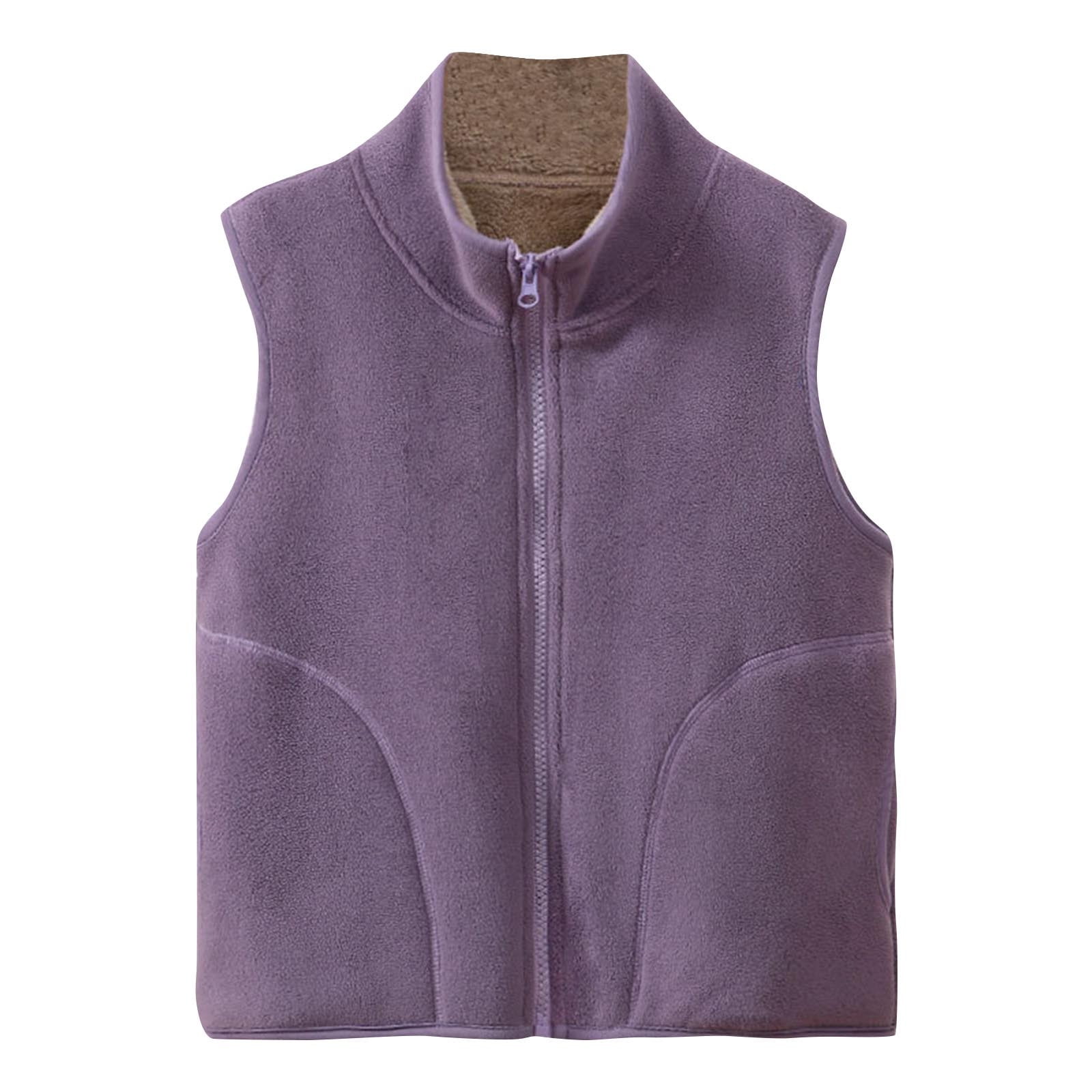AINIYS Little Girls Boys Polar Fleece Soft Vest Full Zipper Sleeveless ...
