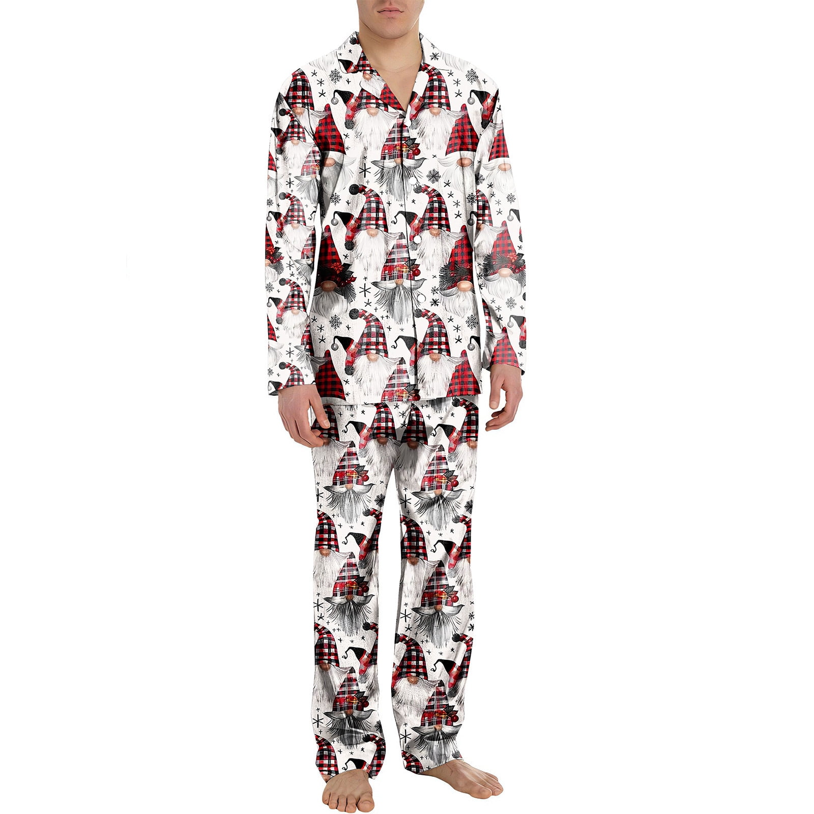 AINIYS Men Pajamas Set Xmax Sleepwear Christmas Santa Claus Graphic ...