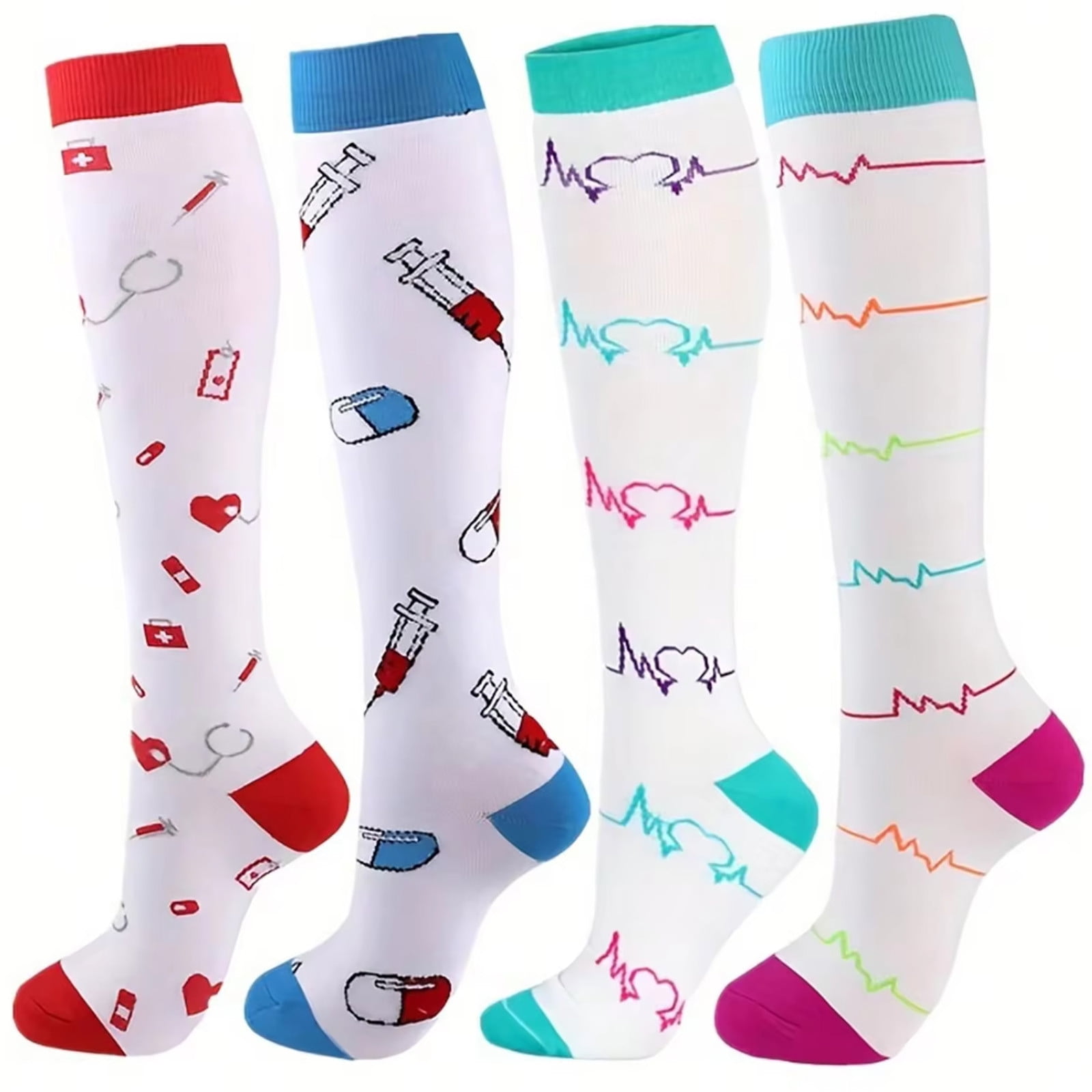 AINIYS Nurse Socks Novelty Nursing Knee Long Sock for Women Medical ...