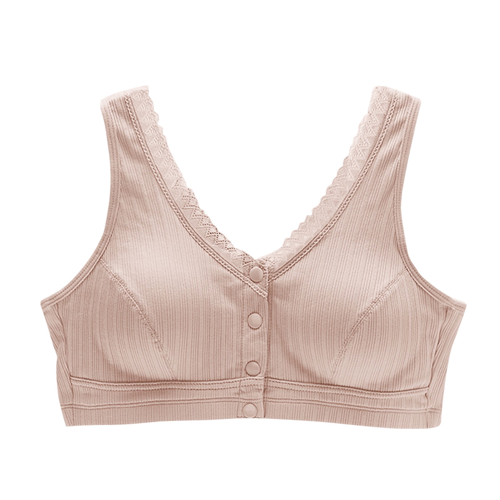 AINIYS Plus Size Easy Off Bra with Wide Straps Bralette Wireless ...