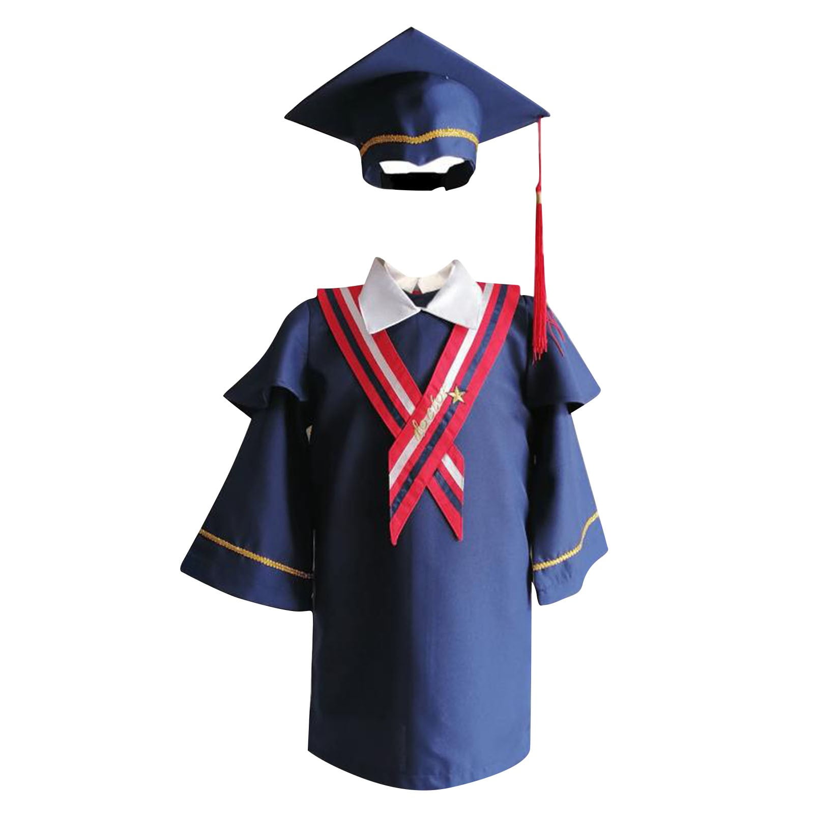 AINIYS Preschool Kindergarten Graduation Gown Cap Set with 2024 Tassel ...