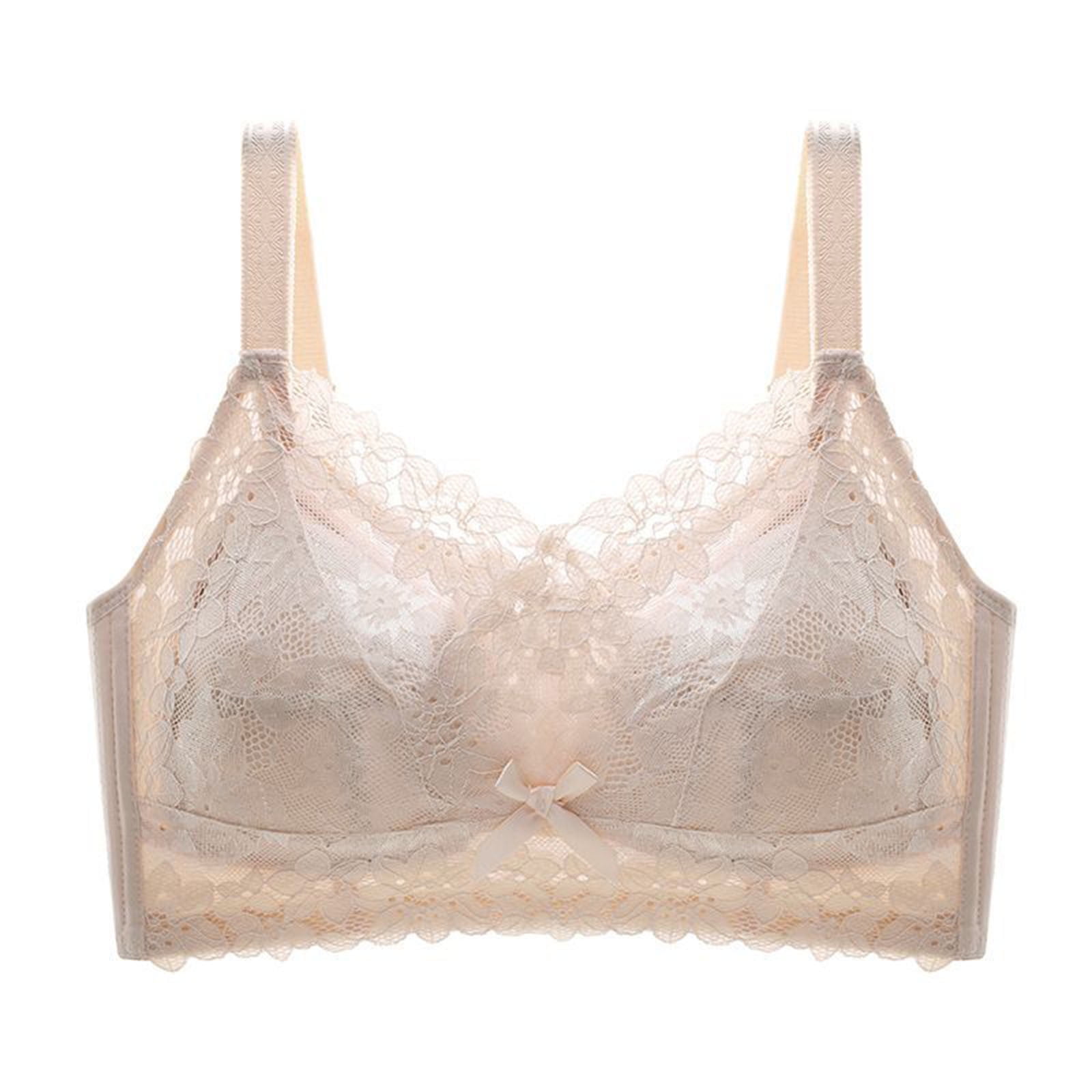 AINIYS Wide Straps Anti-Sagging Bra Soft Cup Bra Wireless Plus Size ...