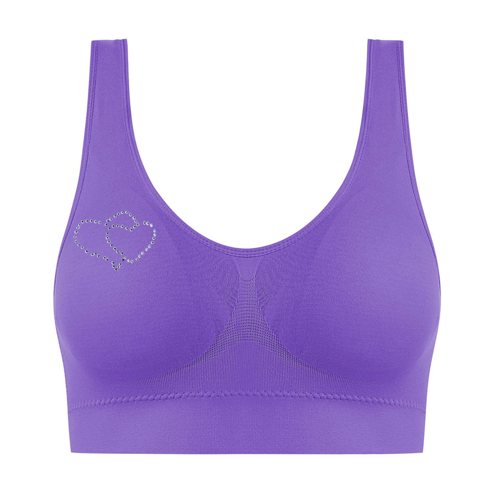 AINIYS Wide Straps Sports Yoga Bra Bralette Wireless Seamless Soft Cup ...