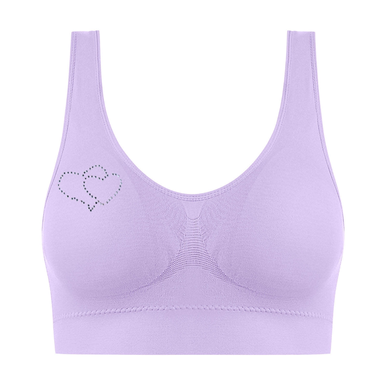 AINIYS Wide Straps Sports Yoga Bra Bralette Wireless Seamless Soft Cup ...