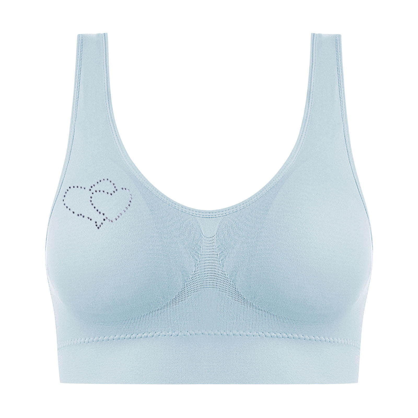 AINIYS Wide Straps Sports Yoga Bra Bralette Wireless Seamless Soft Cup ...